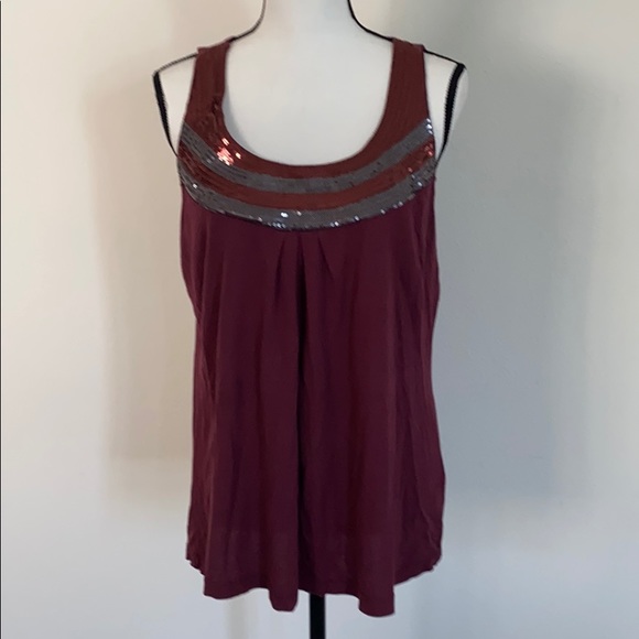 Kische | Tops | Kische Sequin Trim Sleeveless Tank Top | Poshmark